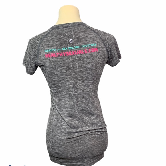 lululemon athletica | Tops | Lulu Lemon Gray Tee Collab | Poshmark